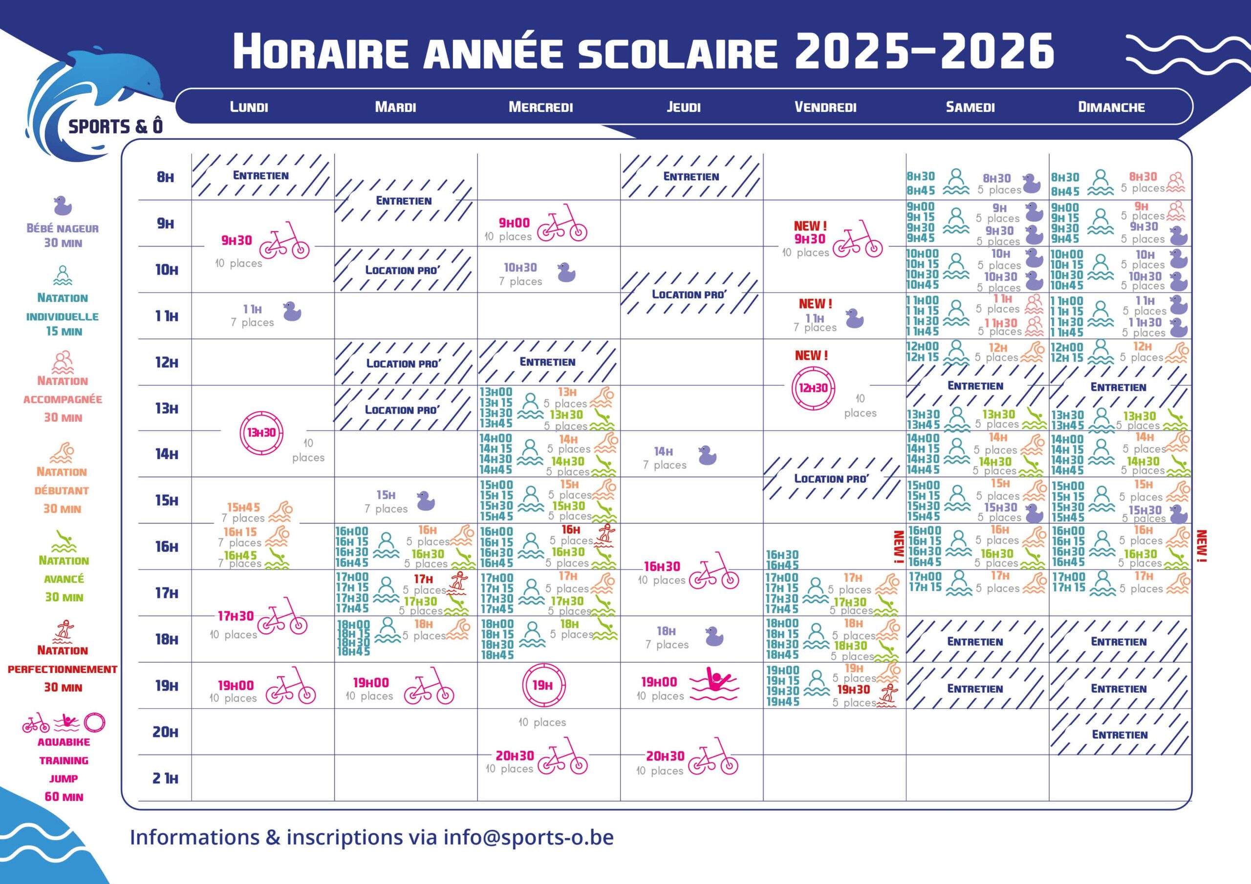 Inscription 2025 - 2026 - Sports & Ô